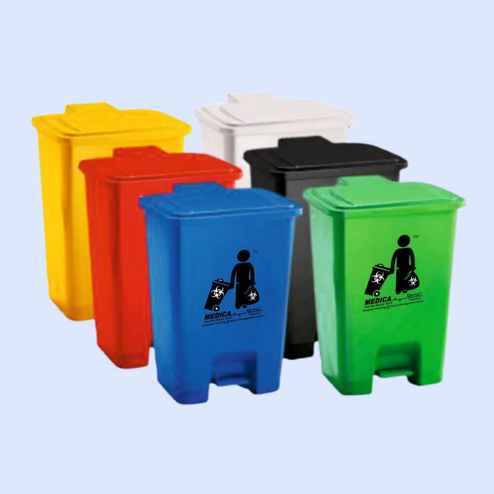 Peddle Operated Dustbin Biohazard Bins (Capacity: 15Liter) – BioHazards